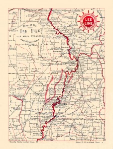 Lee Line service map | Lee Line Steamers | Riverboat History