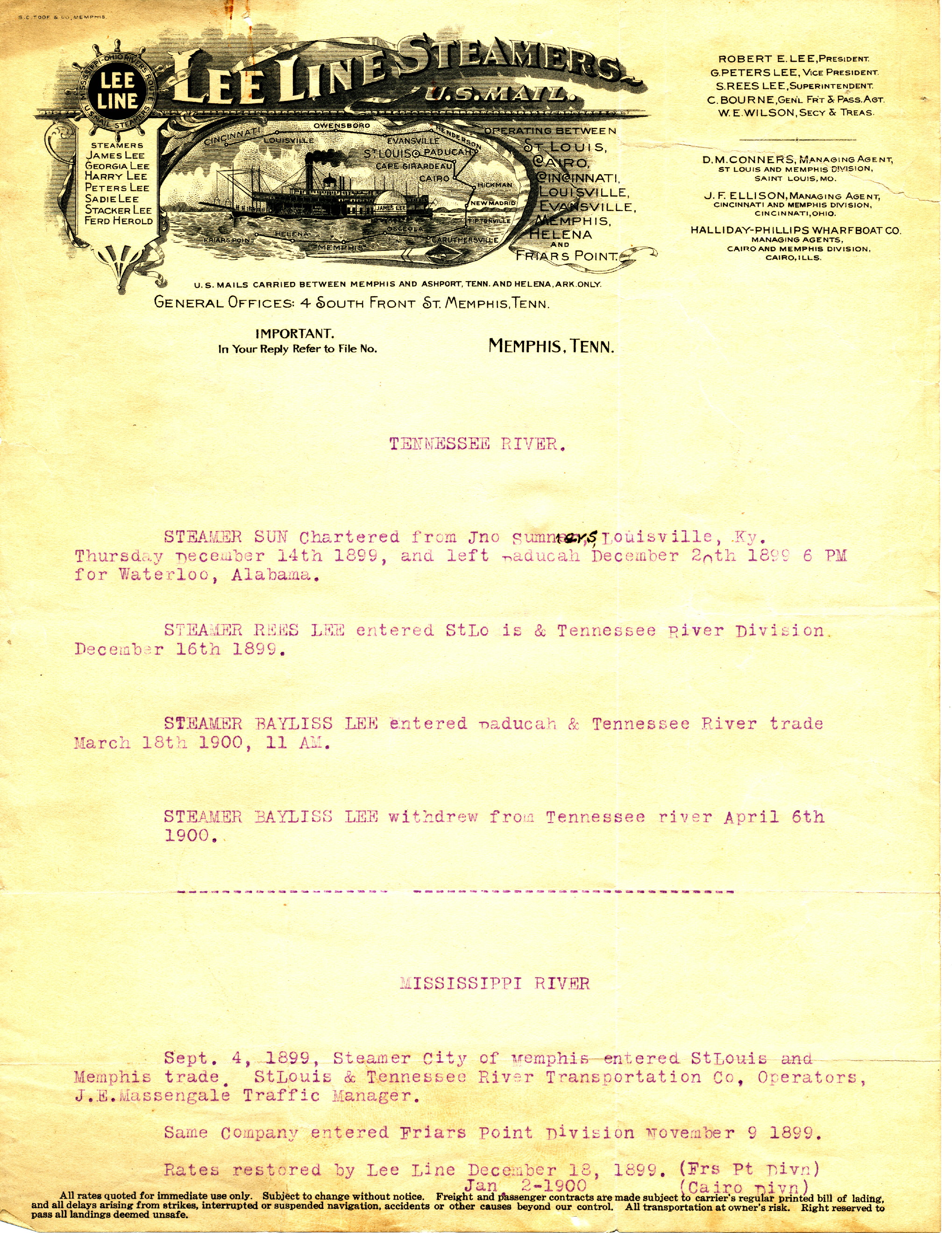 Lee Line Letter with a little history | Lee Line Steamers | Riverboat ...